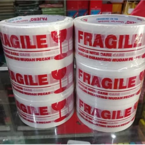 Isolasi Tape Putih Fragile 54 Meter - OFFICELIO