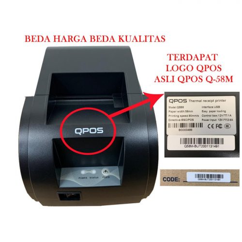 MINI PRINTER KASIR THERMAL QPOS 58mm - OFFICELIO